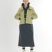 High-neck Wool 100% Zip-up Crop Jacket_light Green Oasis - Etsy