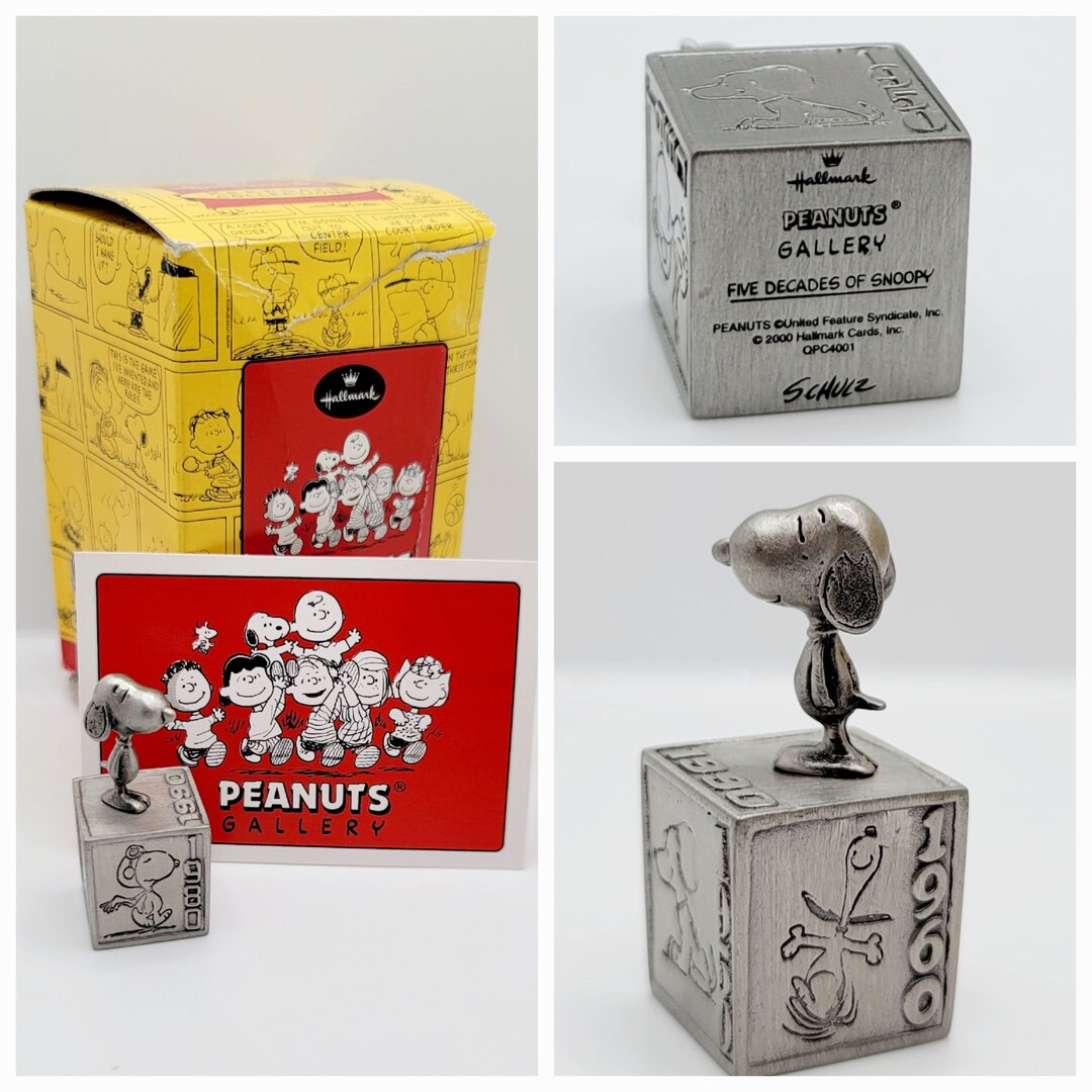 Pewter Snoopy Five Decades of Snoopy Figure in Box - Etsy
