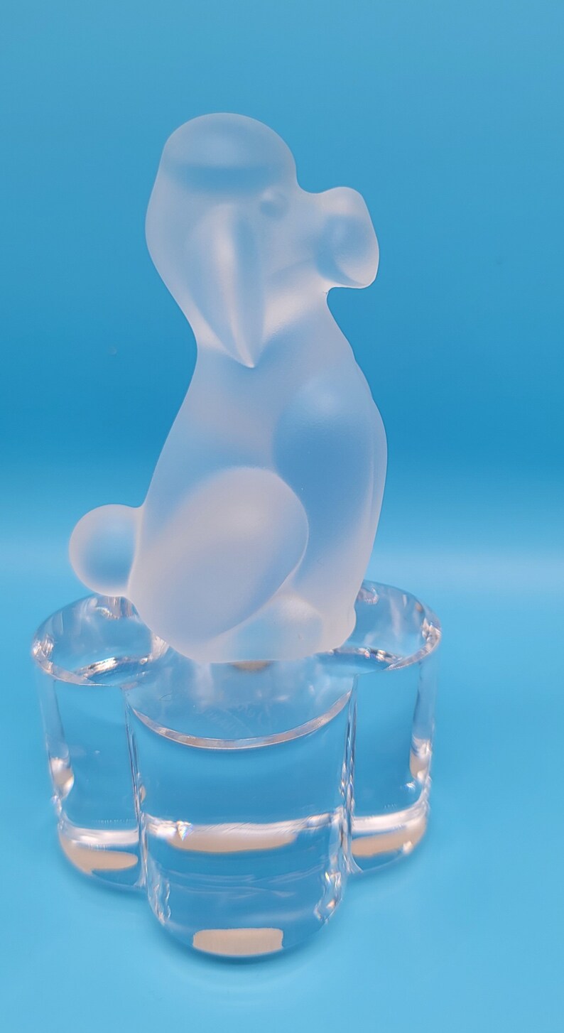 Crystal Poodle Figure Sevres France Frosted Dog Figure Free - Etsy