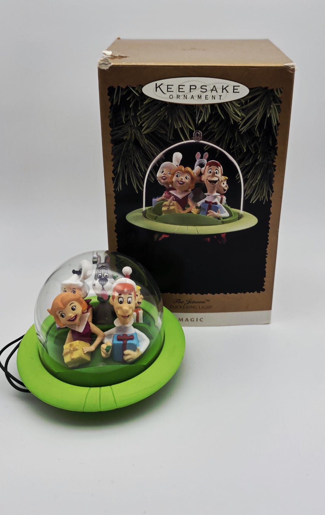 Jetsons Spaceship Christmas Ornament Flickering Lights Vintage - Etsy