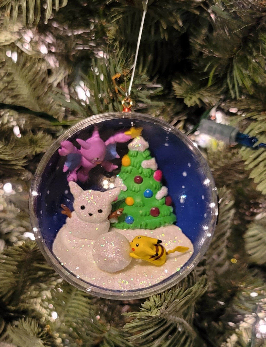 Pokemon Christmas Ornament Pikachu Pokeyball Snow Fun Carlton Cards - Etsy