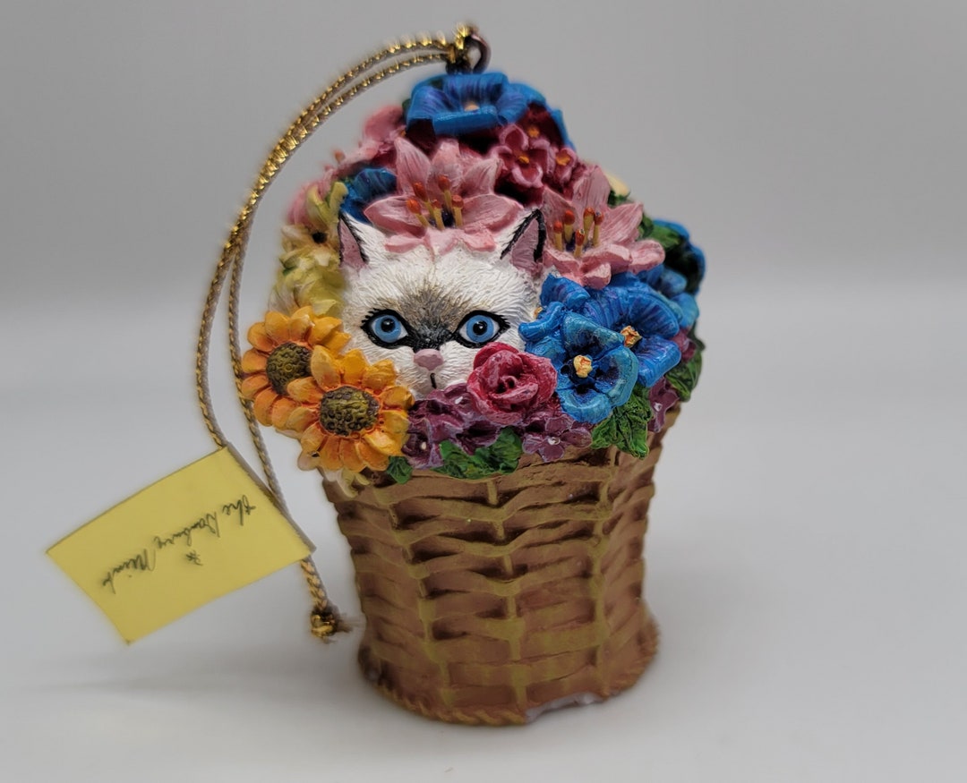 Funny Cat Ornament Cats in Basket Comical Cats Gary Patterson Feline ...