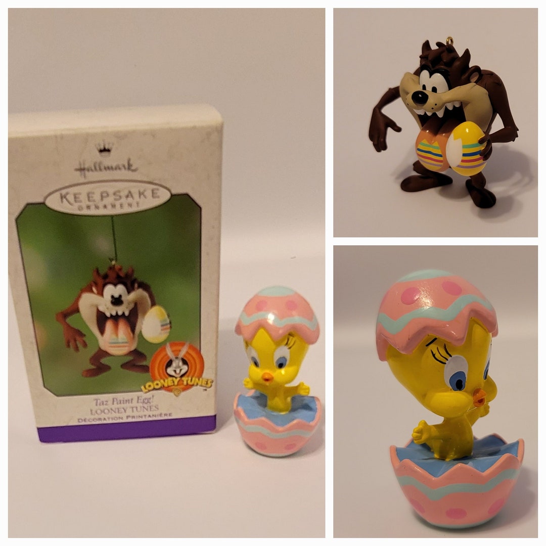 Vintage Looney Tunes Taz and Tweety Easter Ornaments - Etsy