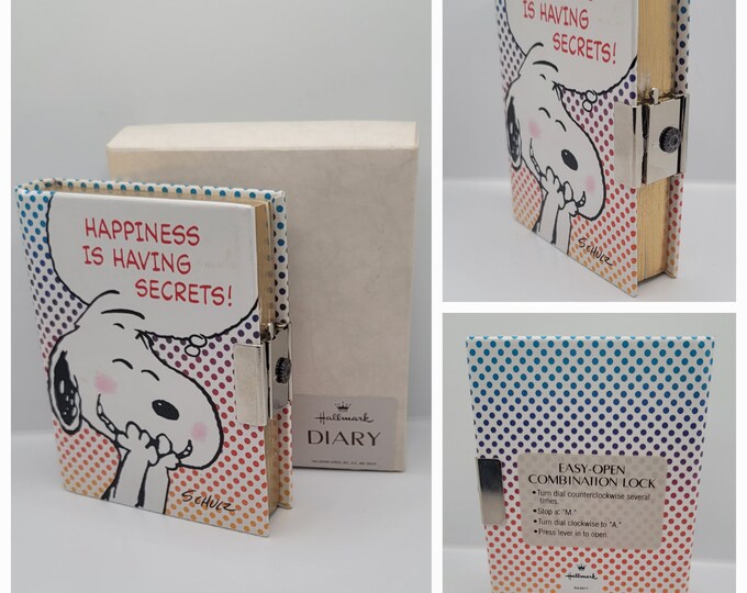 Vintage Snoopy Diary Unused in Box. Hallmark With Combination Lock. - Etsy