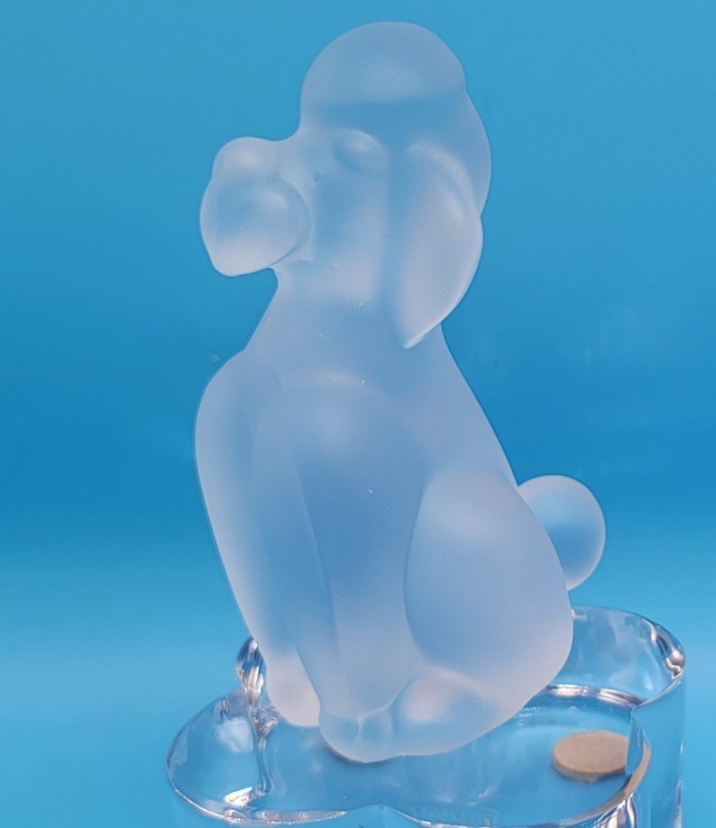 Crystal Poodle Figure Sevres France Frosted Dog Figure Free - Etsy