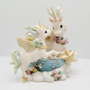 Vintage Mother and Baby Winged Unicorn Figures Rising Star From the ...