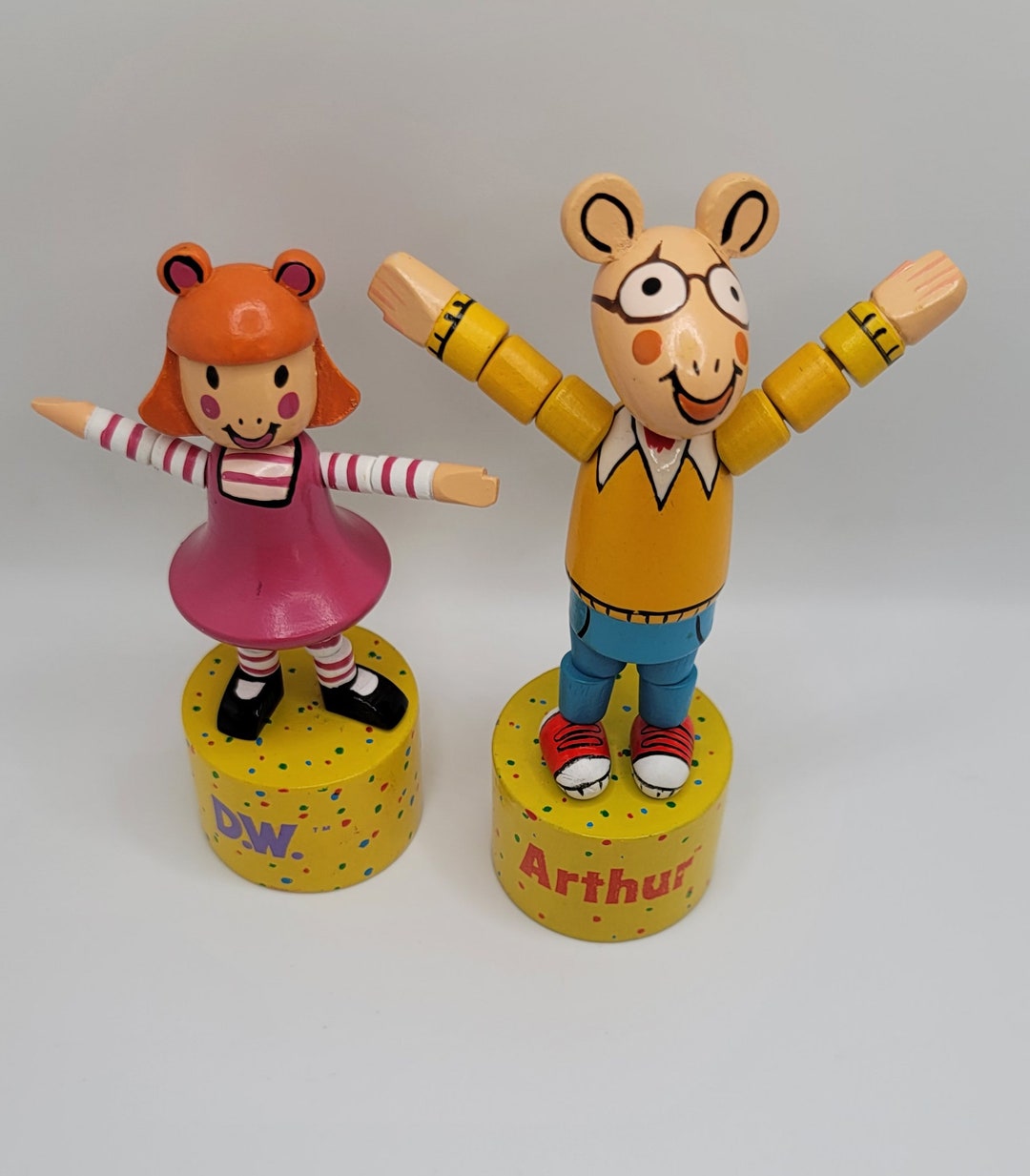PBS Arthur and DW Puppets. Push UP Puppets 1997 Marc Brown - Etsy