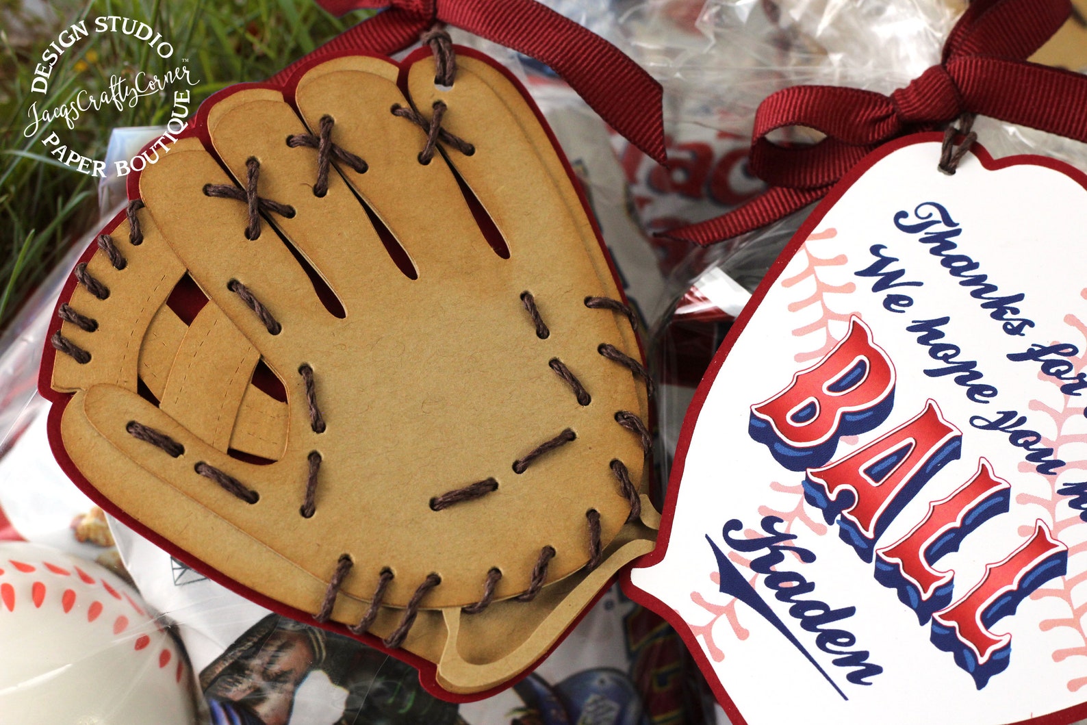 Personalized Baseball Birthday Favor Tags Baseball Glove - Etsy