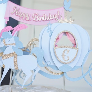 Princess Carriage Cake Topper | 4-piece Set | Baby Shower or Birthday ...