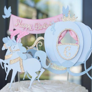 Princess Carriage Cake Topper | 4-piece Set | Baby Shower or Birthday ...