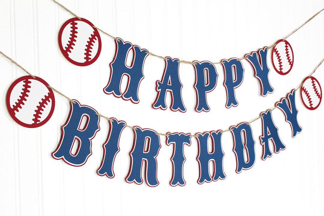 Personalized Baseball Birthday Banner | Baseball Party Decorations - Etsy