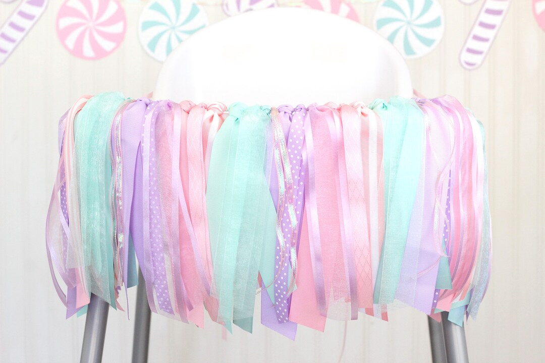 Candyland Nutcracker Ribbon Garland Iridescent Pink White Lavender and ...