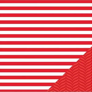12 Sheets AC Cardstock Double Sided Patterned Paper Red Stripe 368289 ...