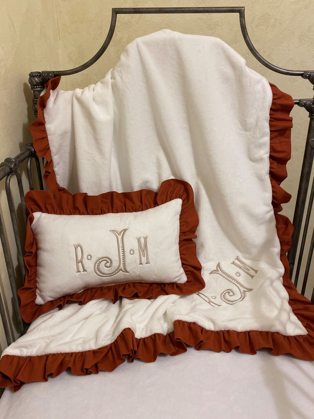 Personalized Minky Crib Bedding, Baby Boy Bedding, Baby Girl Bedding ...