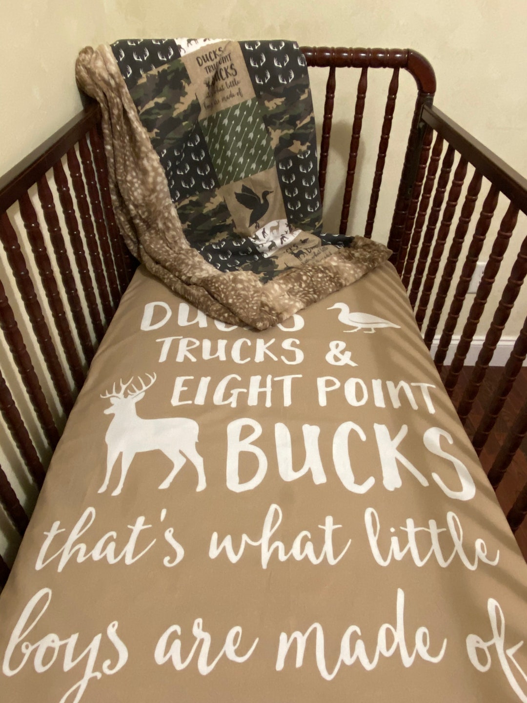 Woodland Sheet and Blanket Crib Bedding Set, Baby Boy Crib Bedding ...