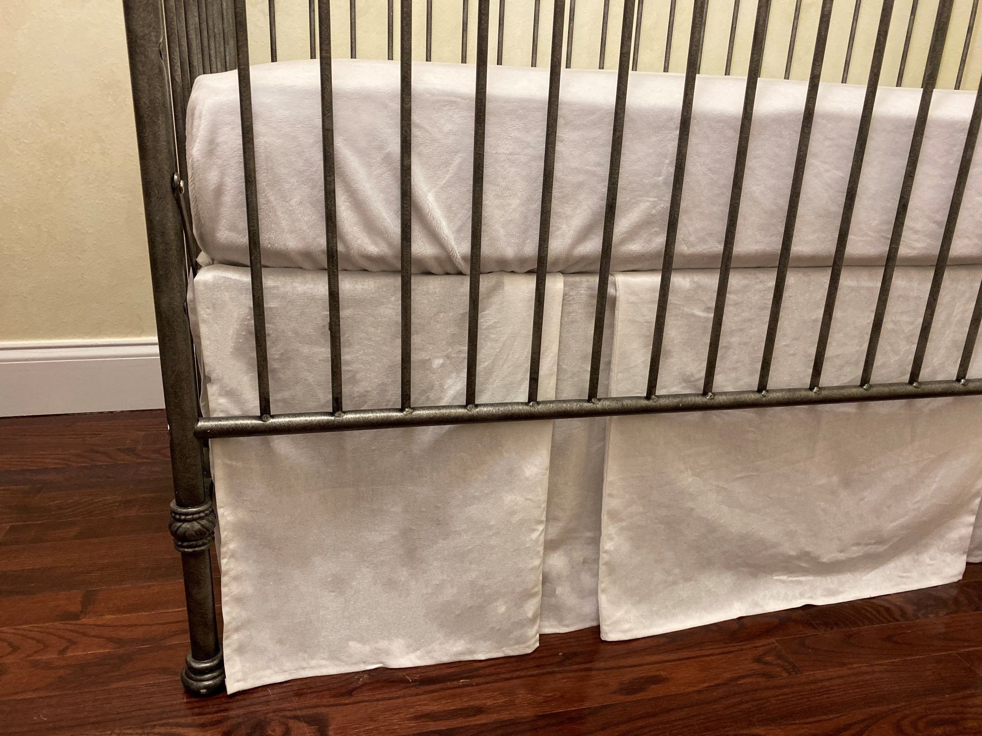 Custom Cotton Crib Skirt: Double Pleated, 36 Colors - Etsy