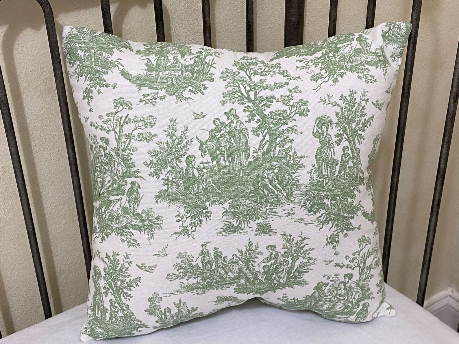 Green Toile Crib Bedding, Baby Boy, Baby Girl Crib Bedding, Neutral ...
