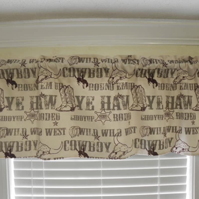 Black Western Valance - Etsy
