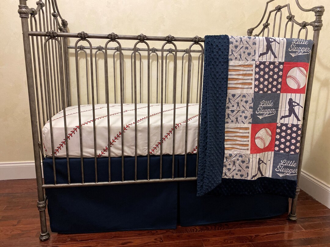 Baseball Crib Bedding, Boy Baby Bedding, Baseball Crib Sheet, Crib ...