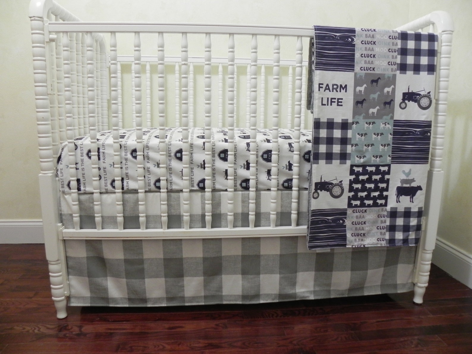 Farm Life Crib Bedding Boy Farm Crib Bedding Boy Baby | Etsy