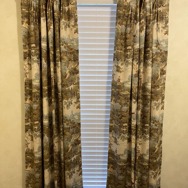 Vintage Hunt Scene Fabric - Etsy