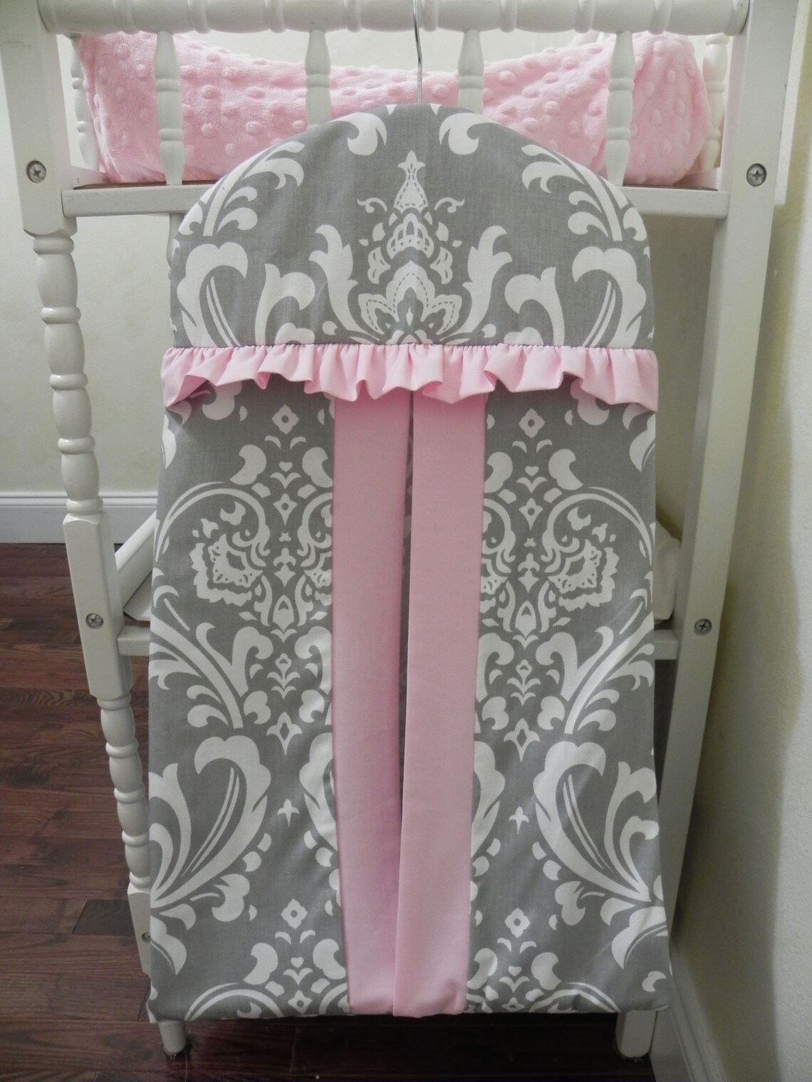 Diaper Stacker Hanger Style Diaper Stacker in Gray Damask | Etsy