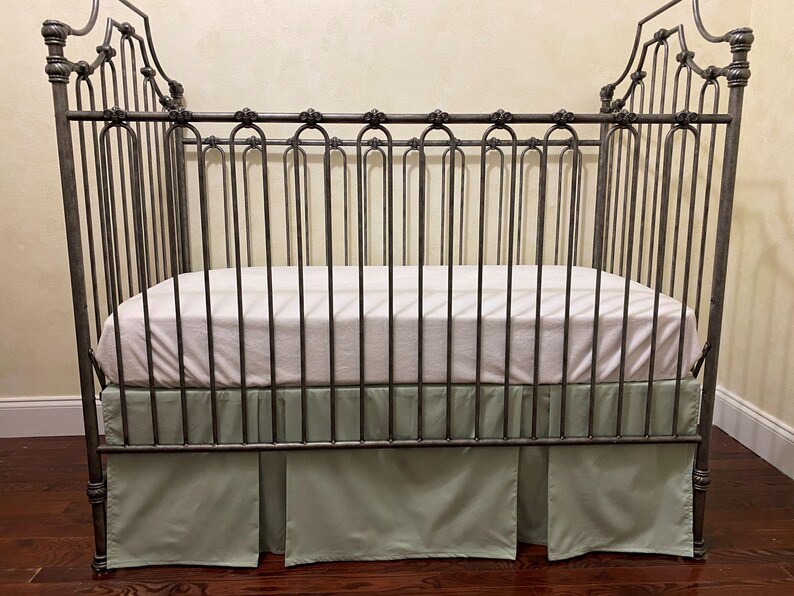 Custom Cotton Crib Skirt: Double Pleated, 36 Colors - Etsy