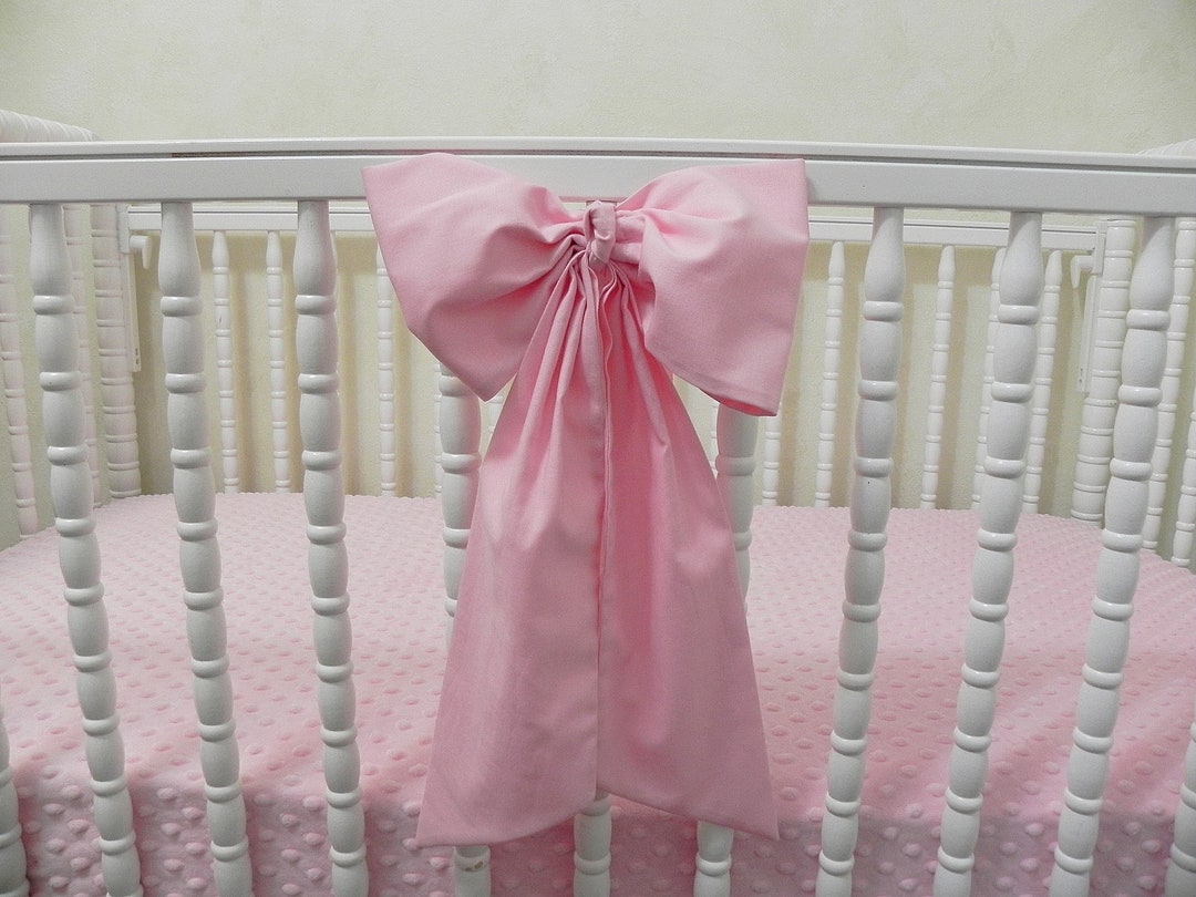 Crib Bow Curtain Tie Back Bow Monogrammed Bow Nursery Bow - Etsy