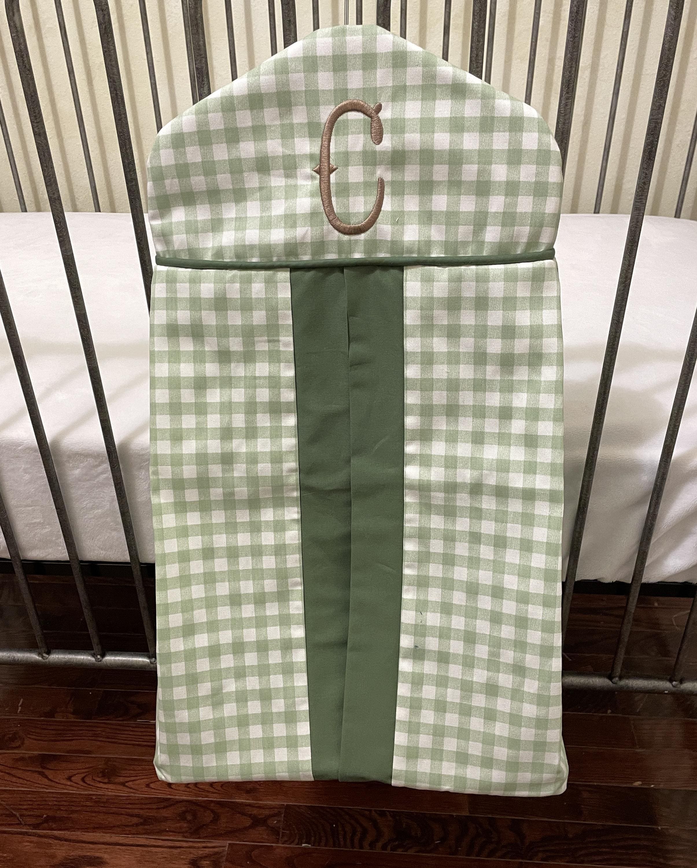 Sage Gingham Hanger Style Diaper Stacker, Diaper Holder - Etsy