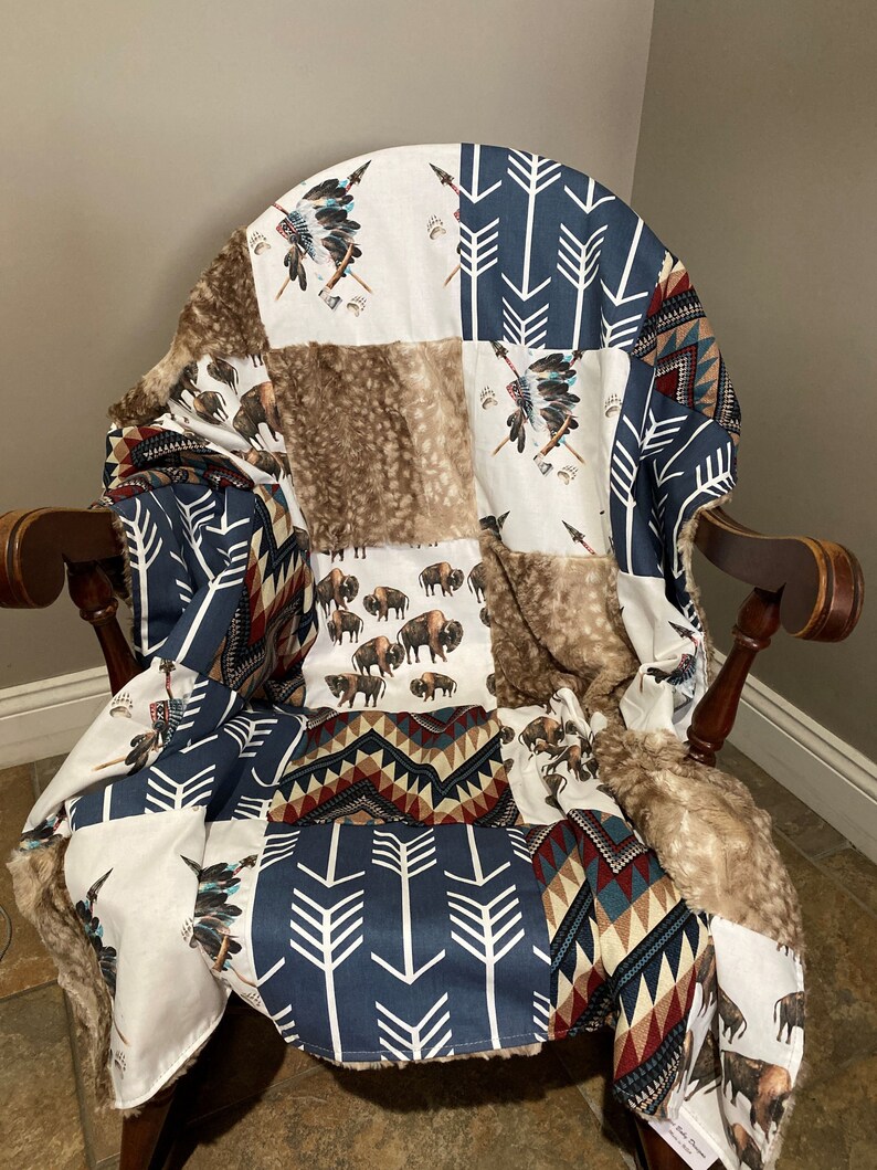 Baby Boy Crib Sheet Patchwork Crib Blanket Southwestern Crib - Etsy