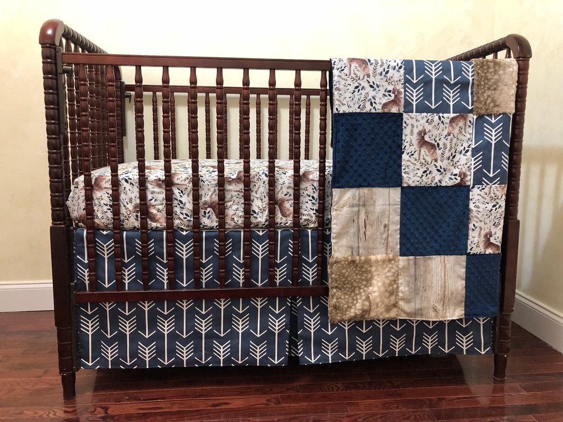 Woodland Patchwork Blanket Wolf Baby Blanket Wolf Crib - Etsy