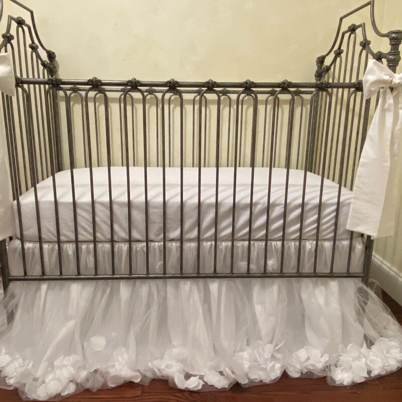 White Crib Bedding - Etsy