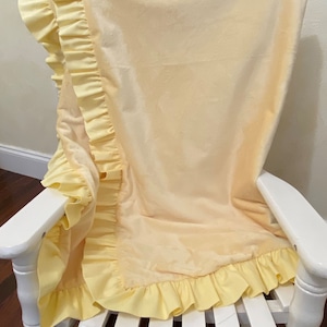 Baby Girl Light Yellow Crib Bedding, Tulle Crib Skirt, Minky Crib Sheet ...
