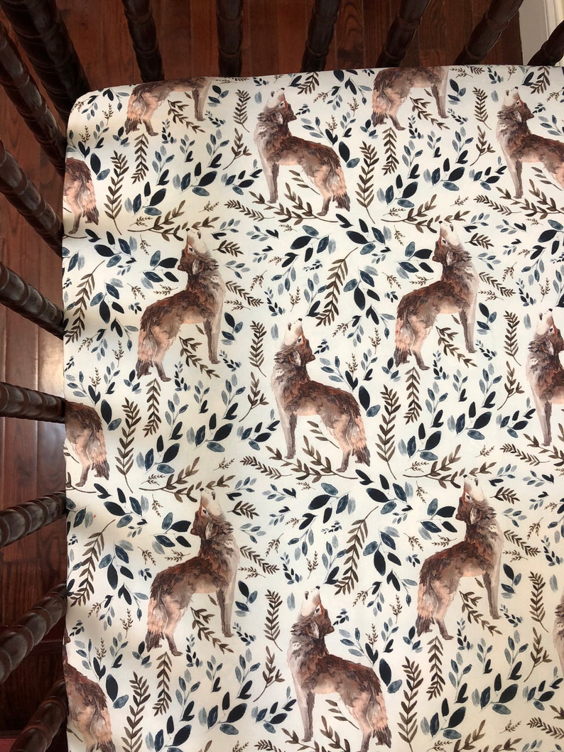 Wolf Crib Sheet, Woodland Crib Sheet - Etsy