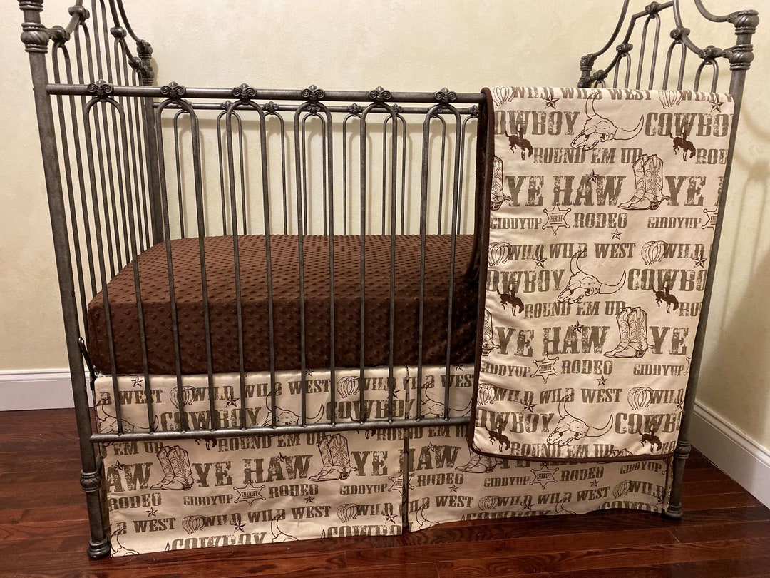 Cowboy Baby Crib Bedding, Western Crib Bedding, Boy Baby Bedding, Rodeo ...