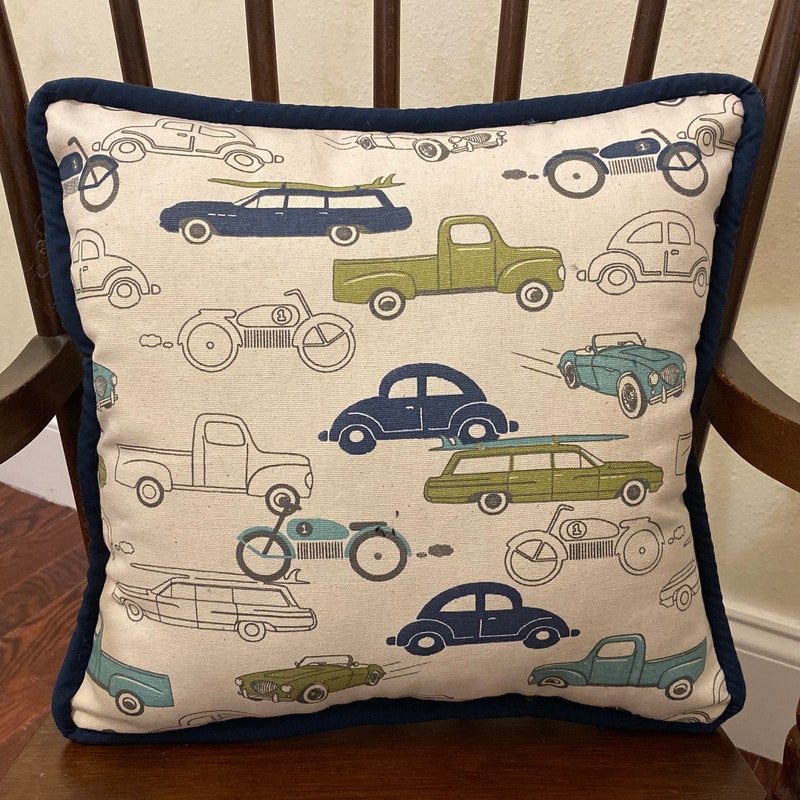 Vintage Car Pillow - Etsy