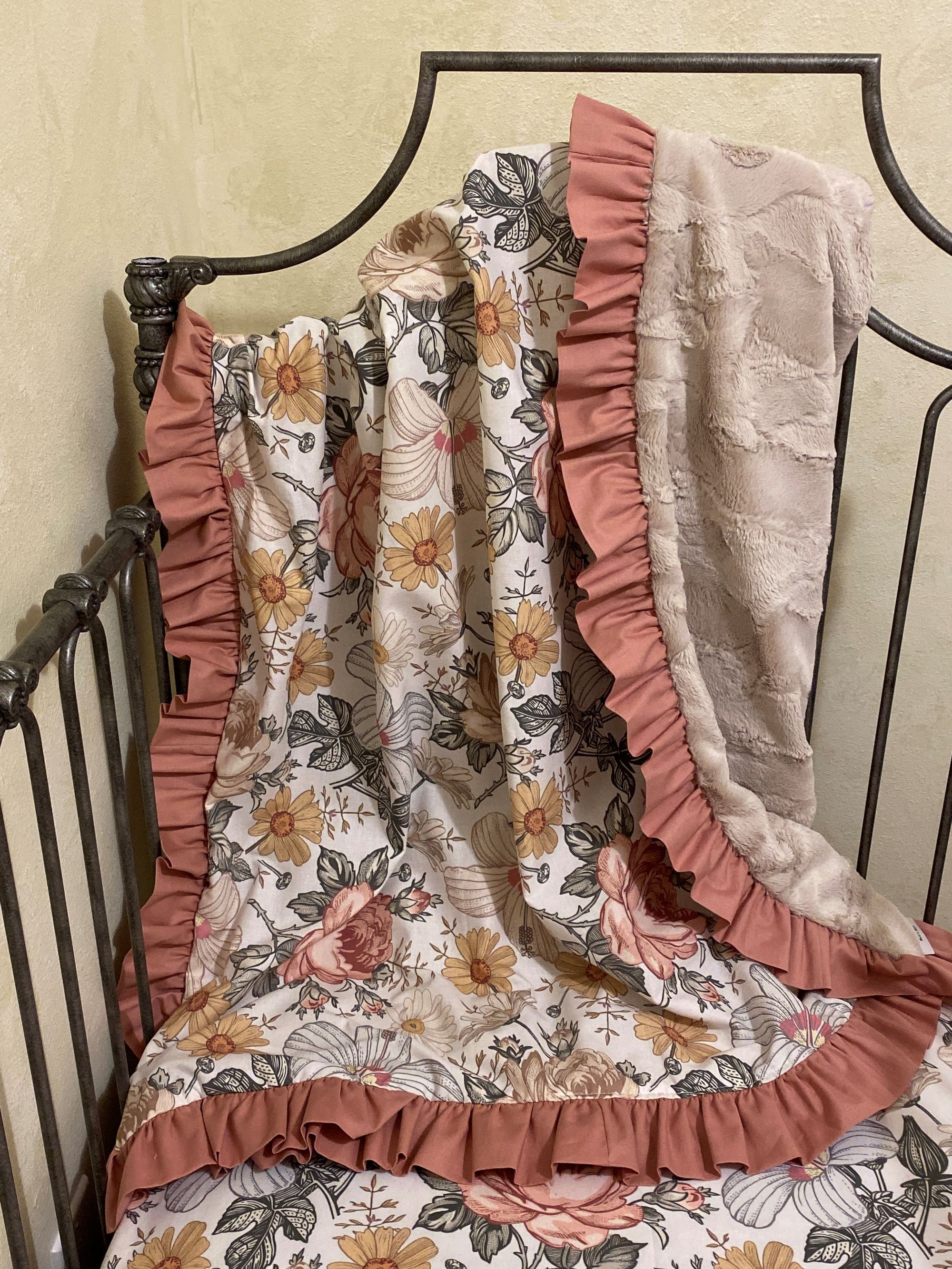 Baby Girl Vintage Floral Crib Bedding, Girl Baby Bedding, Vintage Rose ...