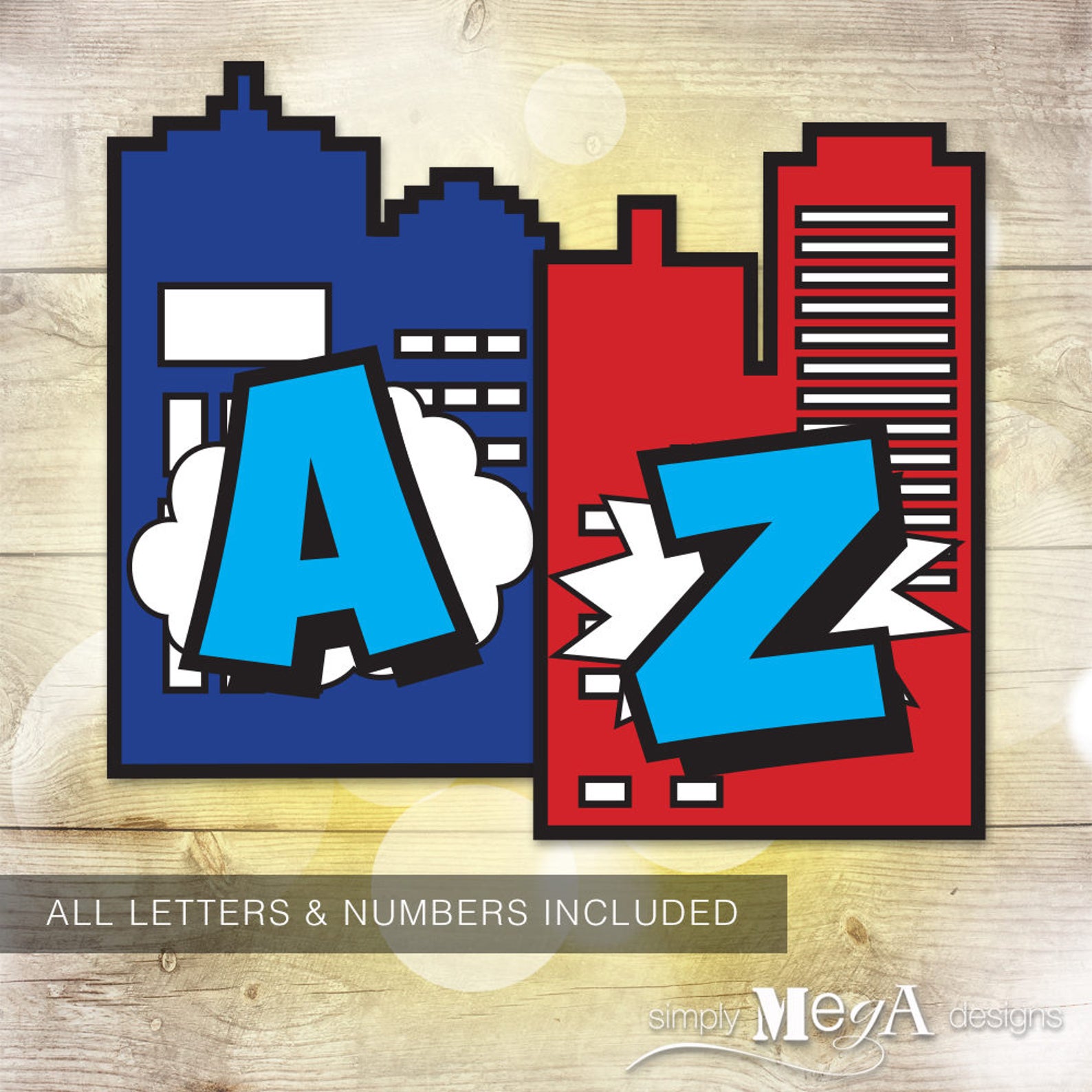 Superhero Banner With ALL Letters and Numbers Printable | Etsy