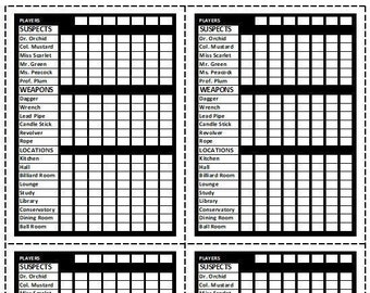 clue board game coloring pages