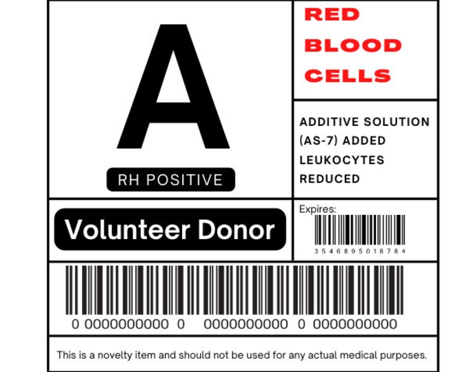 Blood Bag Labels for Halloween Drinks-iv Drink Bag Label-nursing ...