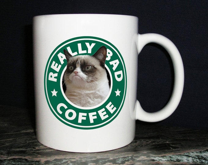 Grumpy Cat Really Bad Coffee Mug - Etsy
