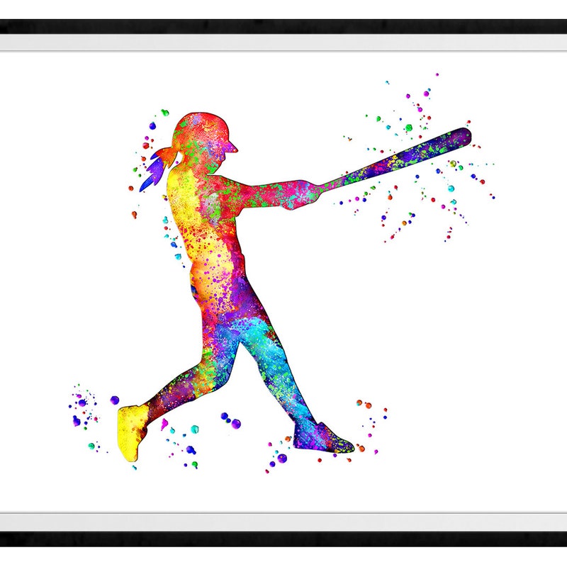 Softball Art - Etsy