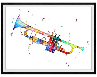 Trumpet Painting - Etsy