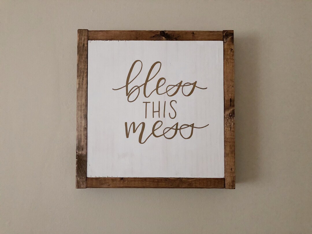 Bless This Mess - Wall Decor - Etsy