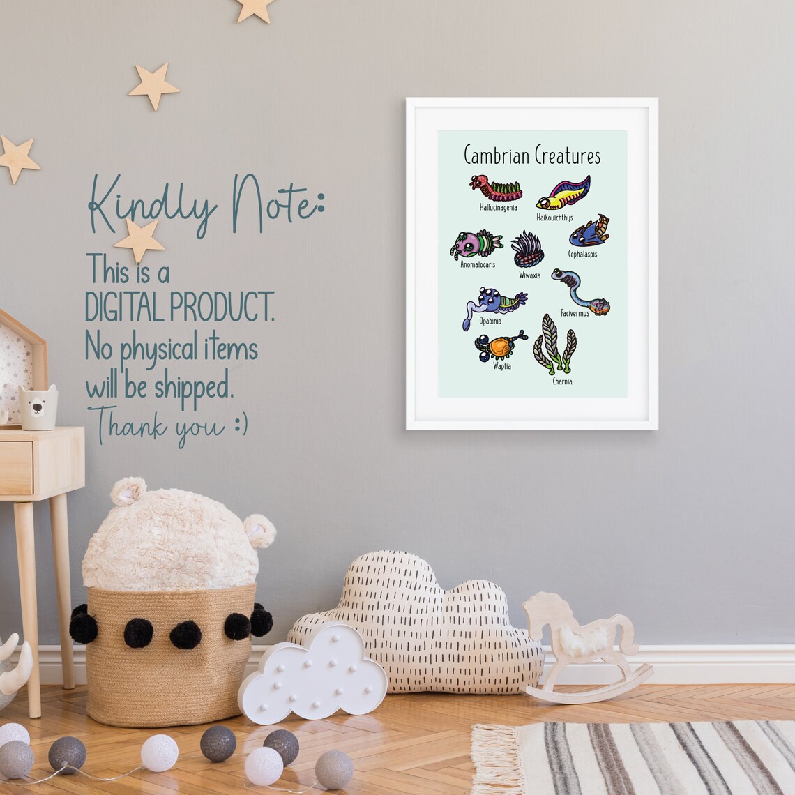 Cambrian Creatures Printable Poster | Wall Art | Instant Download ...