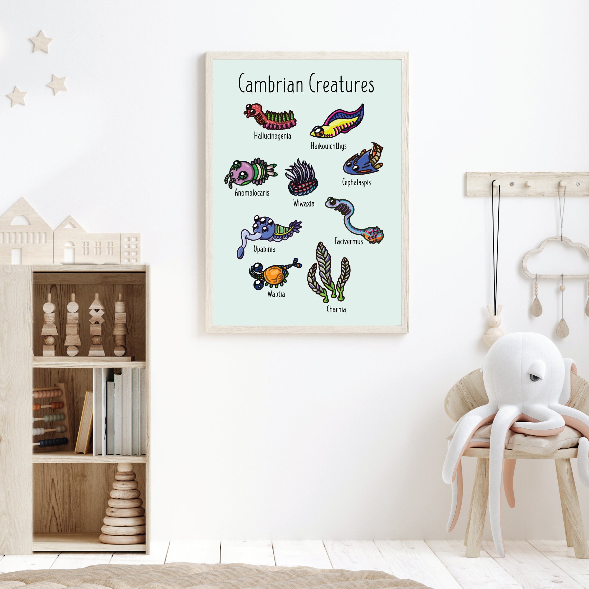 Cambrian Creatures Printable Poster | Wall Art | Instant Download ...