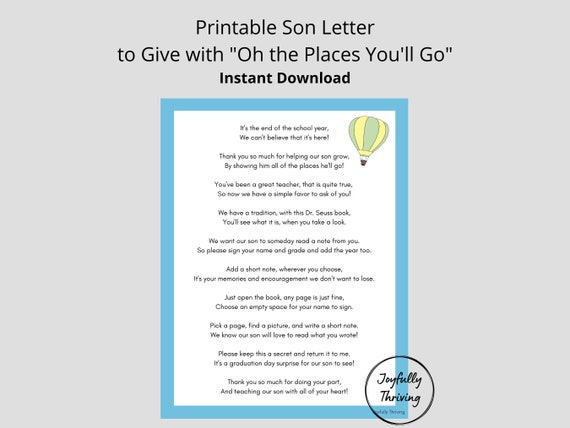 Oh The Places You'll Go Dr Seuss Poem