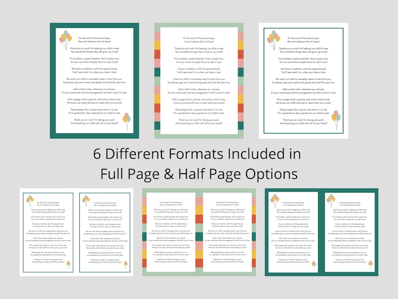 Teacher Letter the Wonderful Things You Will Be Emily Martin Book Gift ...