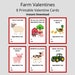 Farm Printable Valentine Cards Printable Valentines for Kids Tractor ...