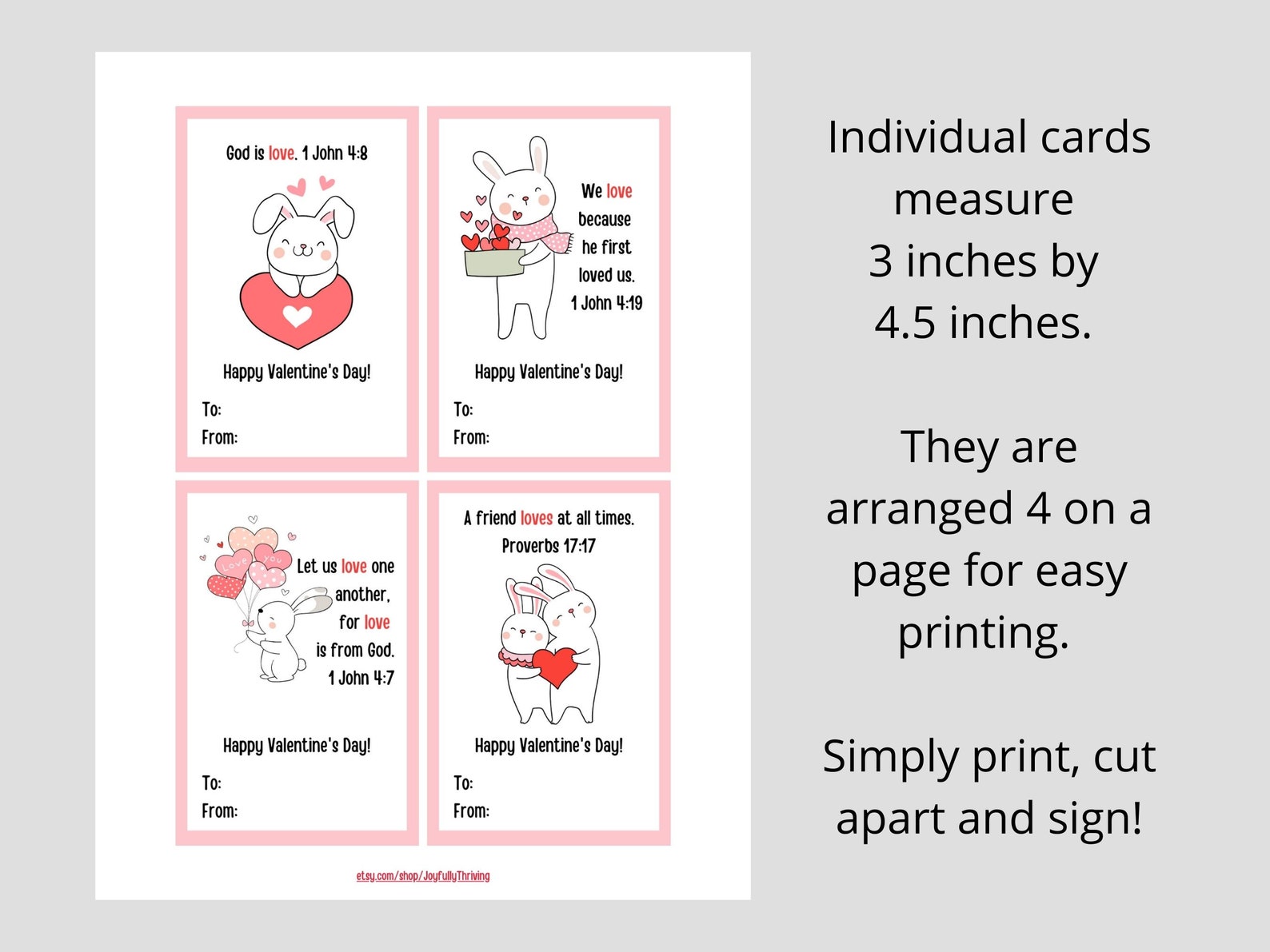 Christian Valentine Cards Printable Bible Verse Valentines Bunny ...